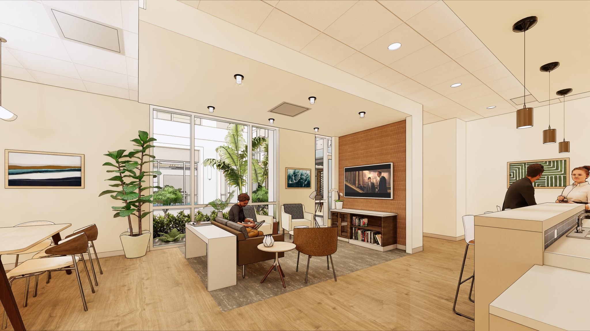 Resident Lounge View 1 - Snyder Langston